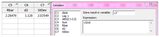 Methods and Formulas: How Are I-MR Chart Control Limits Calculated?